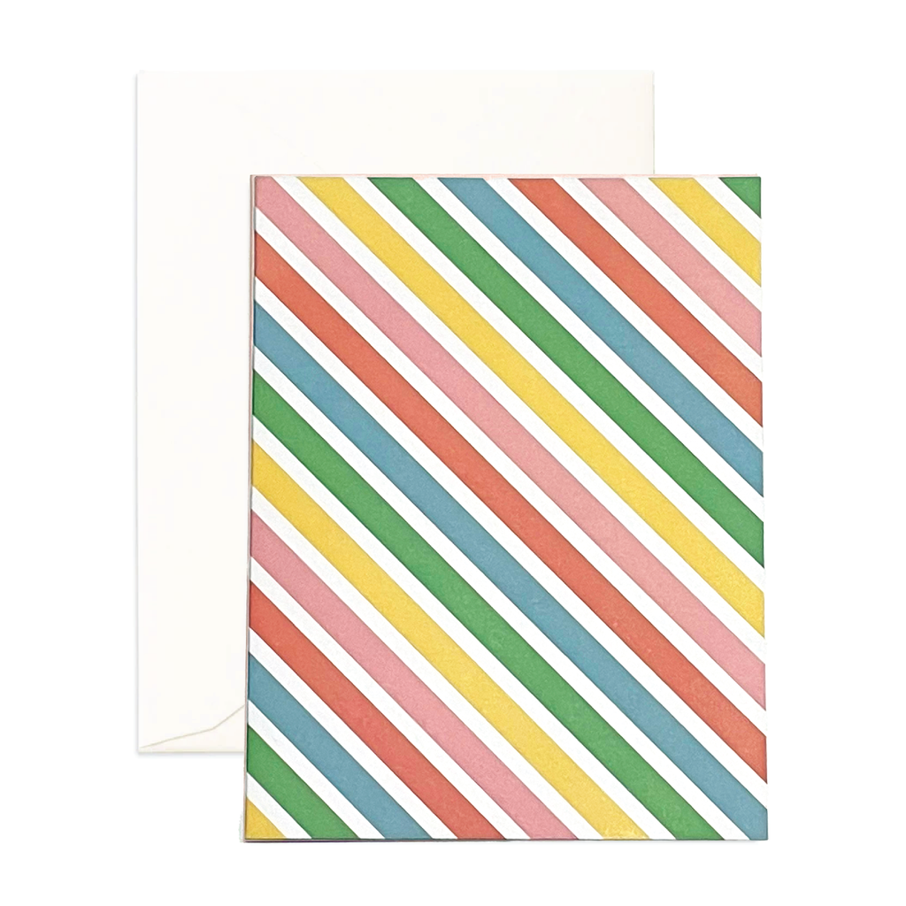 Greeting Card - Classic Rainbow Stripes — PaperMarket