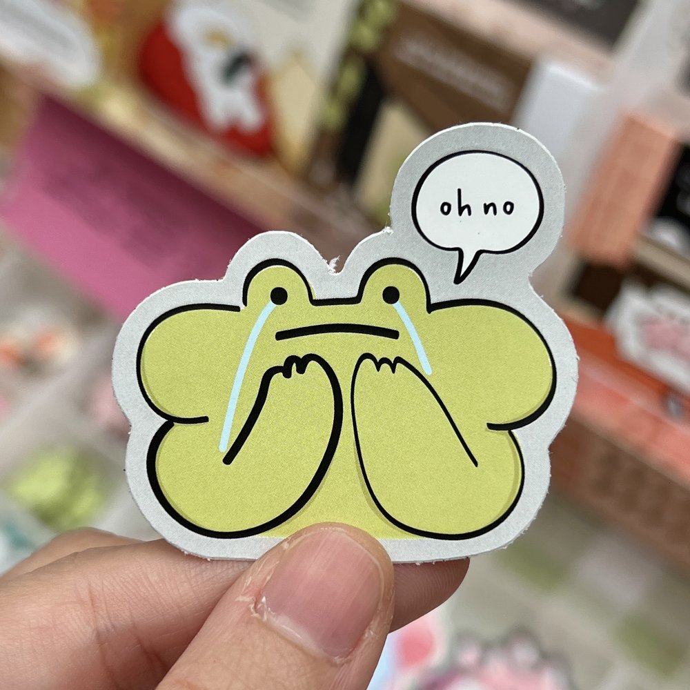 Anxious Frog Sticker (Vinyl) — PaperMarket