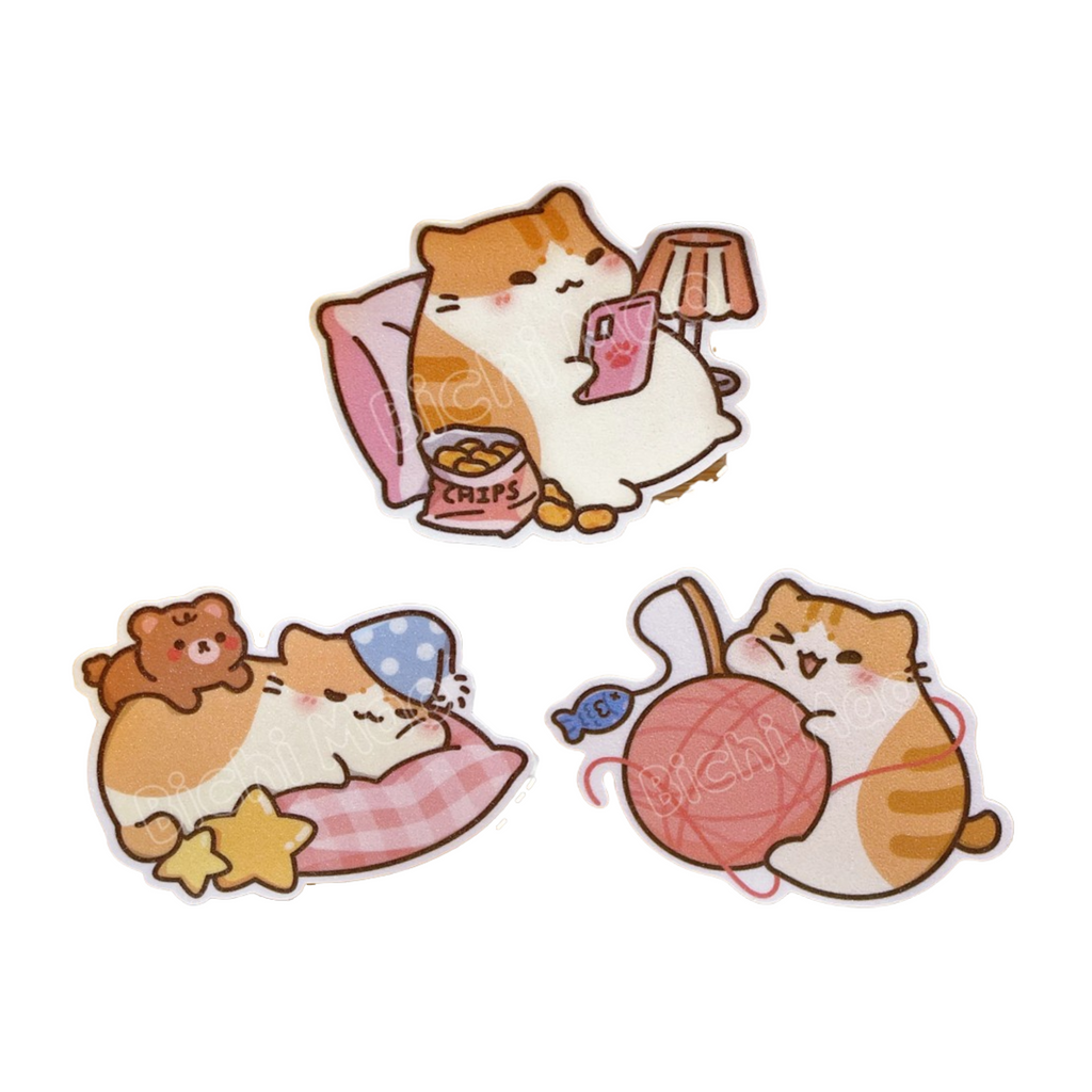 Die Cut Stickers Set 2 (Cozy, Sleep, Ball) — PaperMarket
