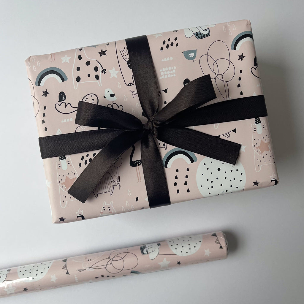 Gift Wrapping Paper Roll 3 Sheets - Baby Party — PaperMarket