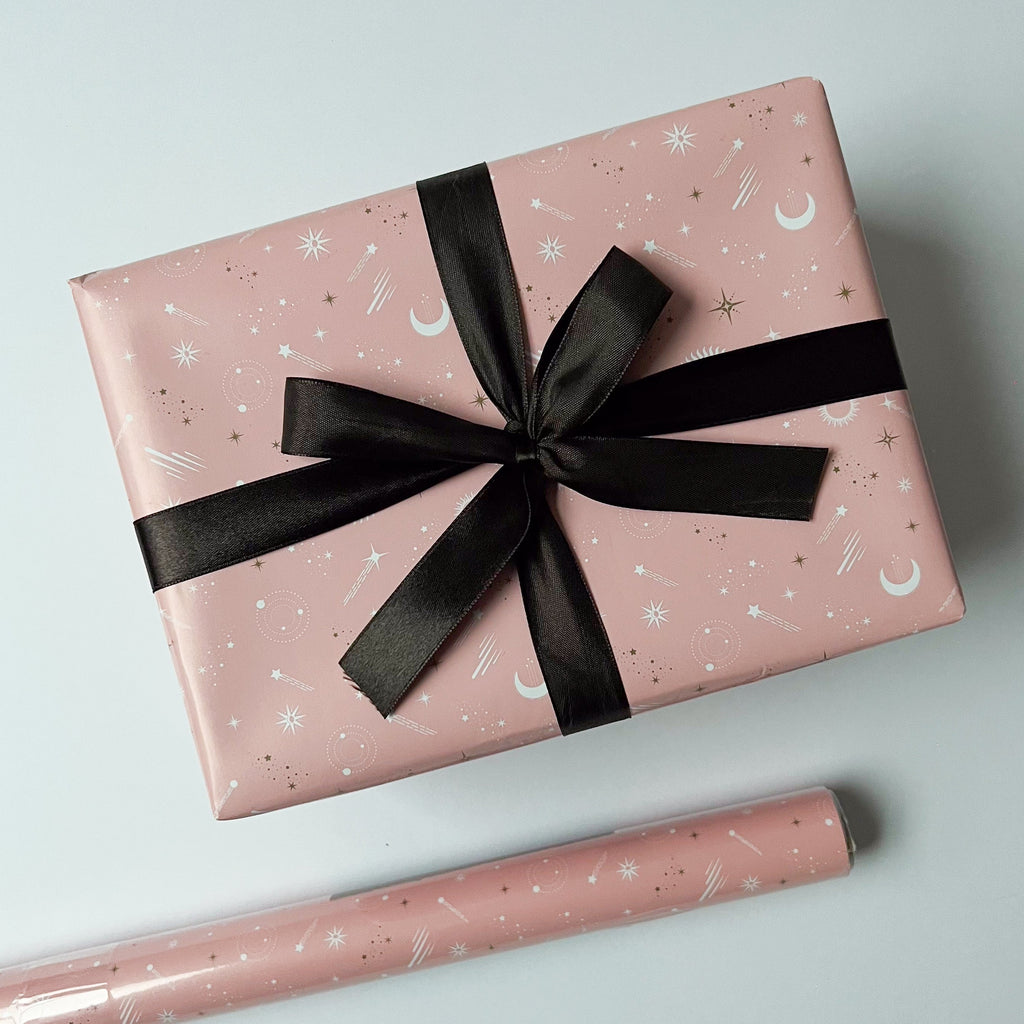 Gift Wrapping Paper Roll 3 Sheets - Celestial Pink — PaperMarket