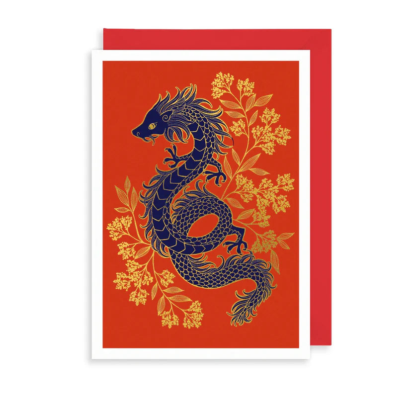 Greeting Card - AF Sakura Red Dragon Card — PaperMarket