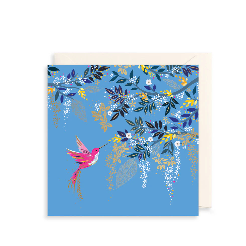 Greeting Card - AF Sara Miller Hummingbird & Foliage — PaperMarket
