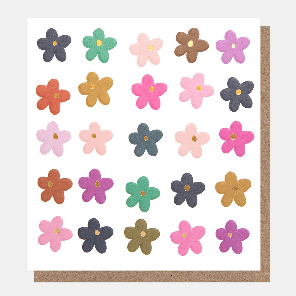 Greeting Card - Blank Multi Colour Daisies — PaperMarket