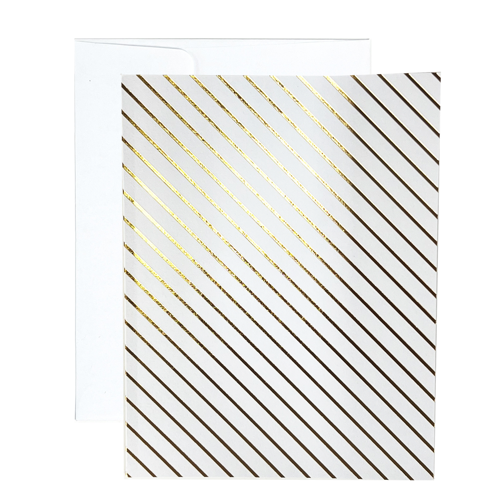 Greeting Card - Golden Diagonal Lines — PaperMarket