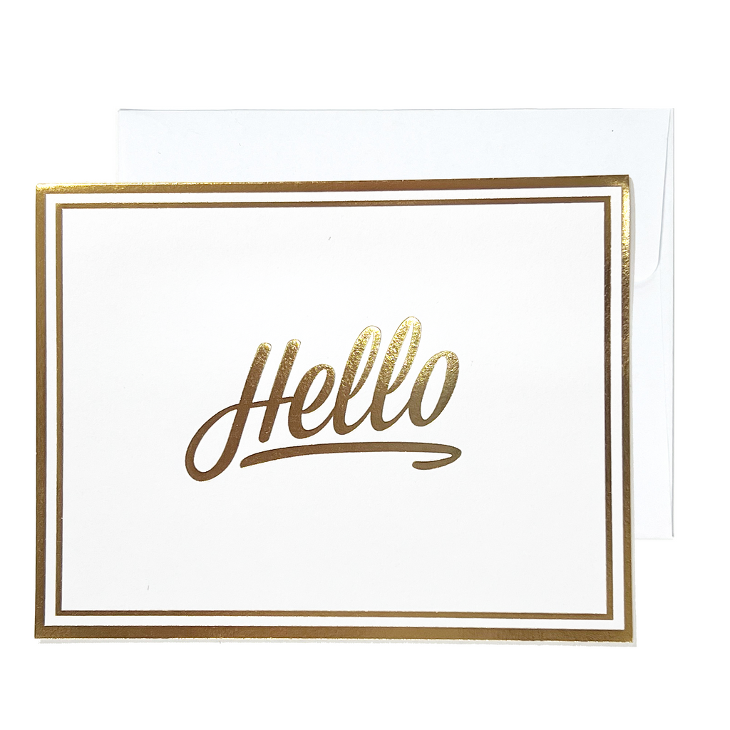 Greeting Card - Golden Hello — PaperMarket