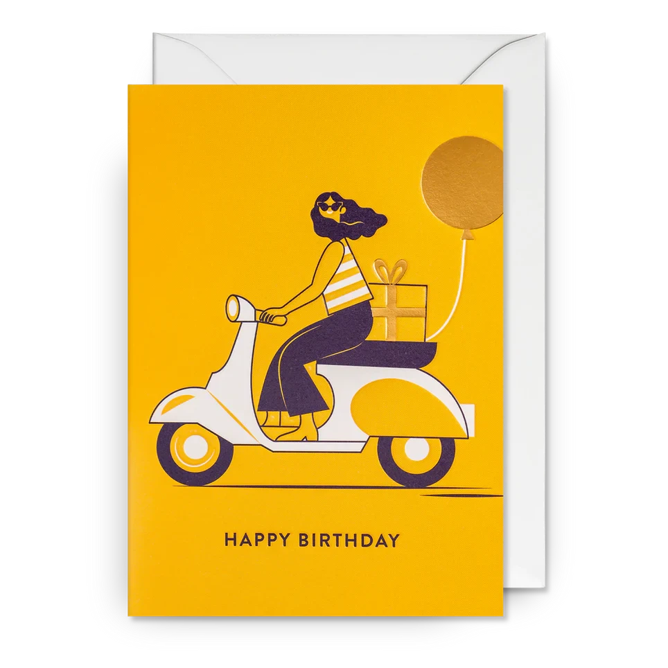 Greeting Card - Happy Birthday Scooter — PaperMarket
