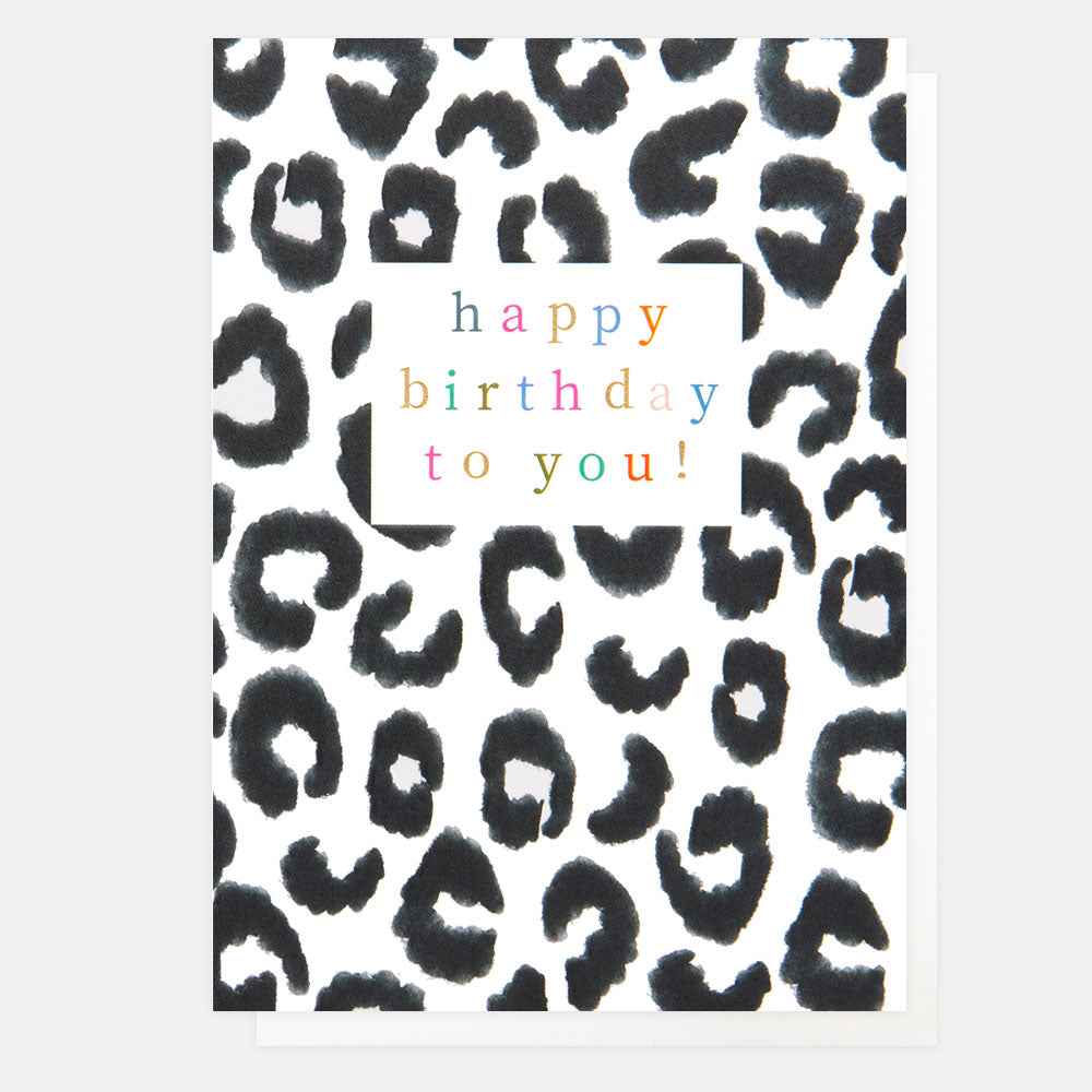 Greeting Card - Pattern Wk Mono Leopard — PaperMarket