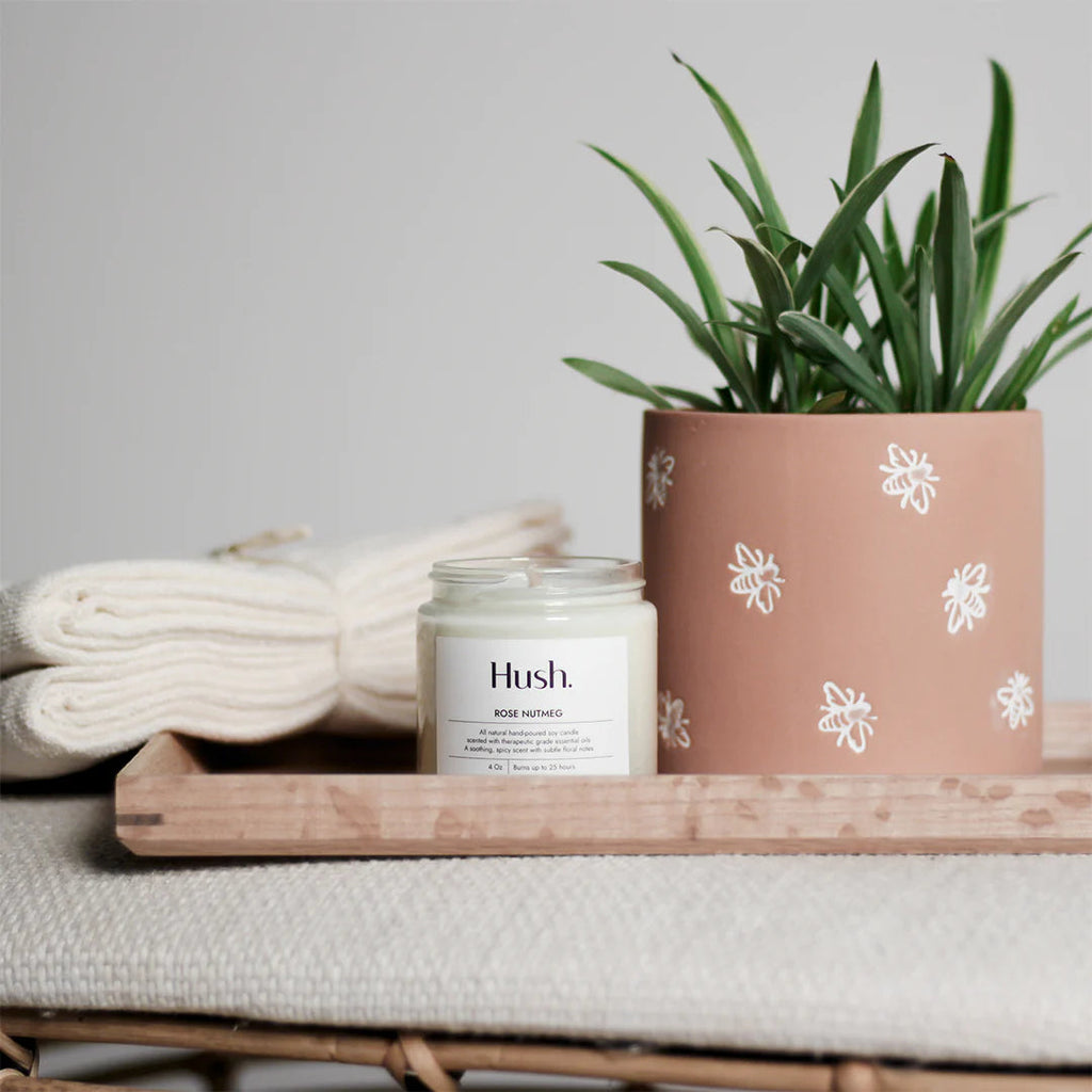 Hush Candle 4 Oz-Rose Nutmeg — PaperMarket