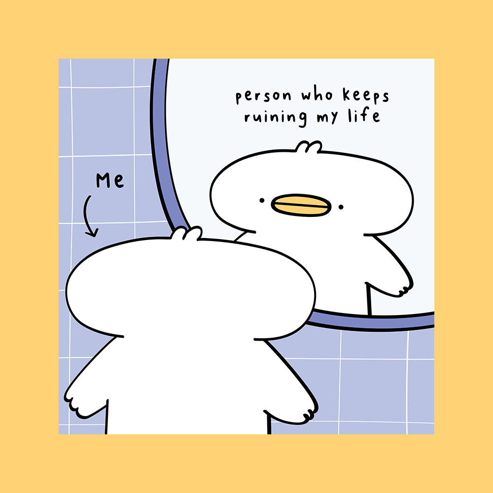Me VS The Person Ruining My Life Card (15x15cm) — PaperMarket