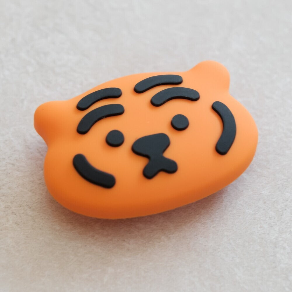 Muzik Tiger Silicone Charm - Red Tiger Face — PaperMarket
