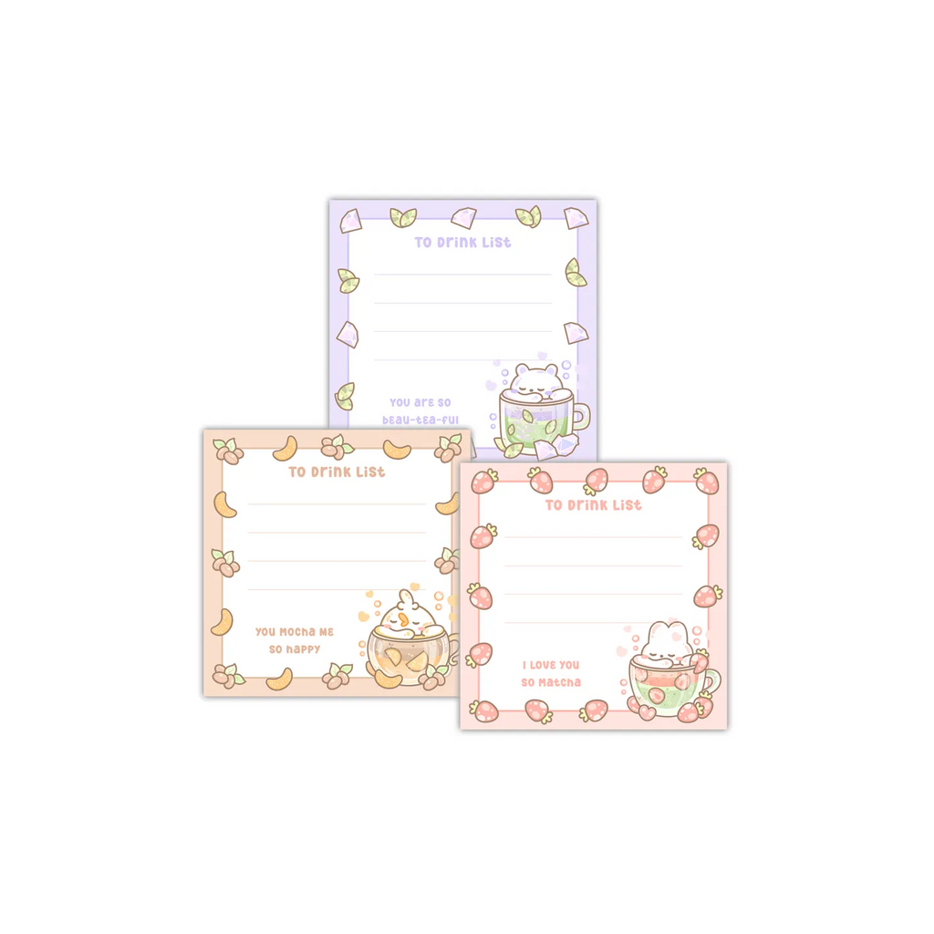 Seasons Drinks Spring Memopad Dachi (Orange) — PaperMarket