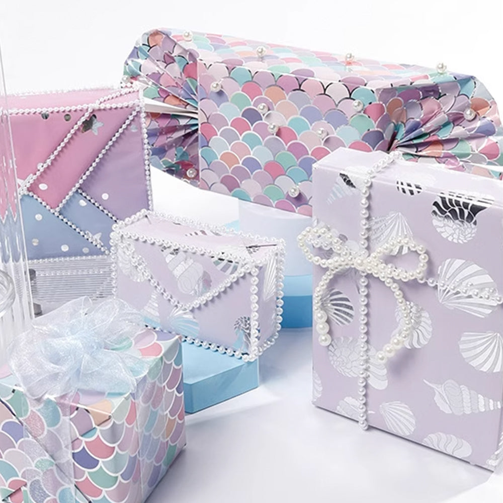 Gift Wrapping Paper Roll - 3M Pastel Mermaid Scallop — PaperMarket