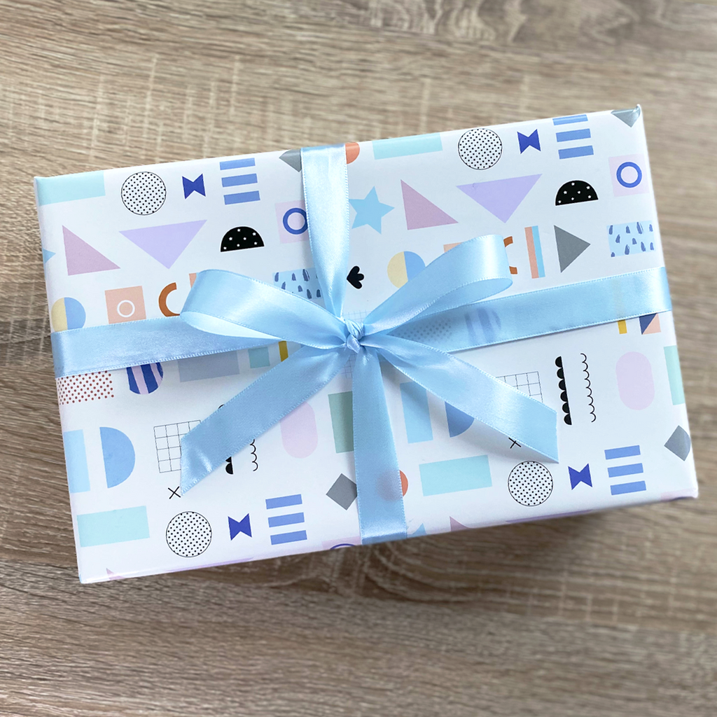 Gift Wrapping Paper Roll - 3 Sheets Geometric Shapes — PaperMarket